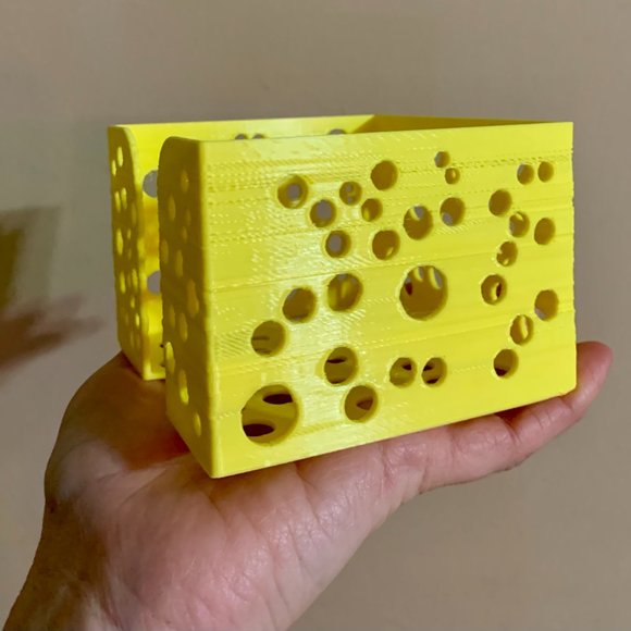 Hand Crafted | Kitchen | 3d Printed Yellow American Cheese Slice Holder ...
